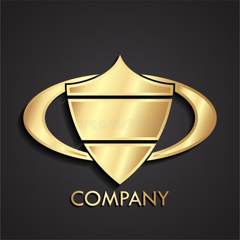 3d Abstract Shield Shape Logo Stock Illustration - Illustration of ...