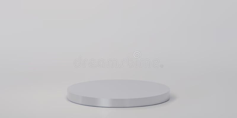 3D Abstract Silver Stage Rendering for Product Presentation Vector ...