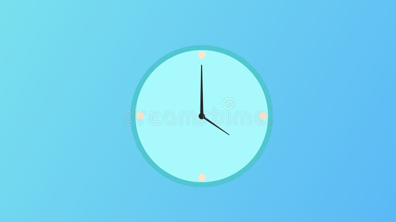 2D Abstract Simple Clock Animation Watch Icon Moving Fast Concept of ...