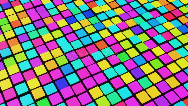 3d Abstract Simple Geometric Background with Multicolor Cubes. Cubes ...