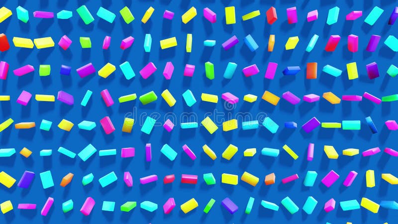 3d Abstract Simple Geometric Background with Multicolor Rectangles on ...