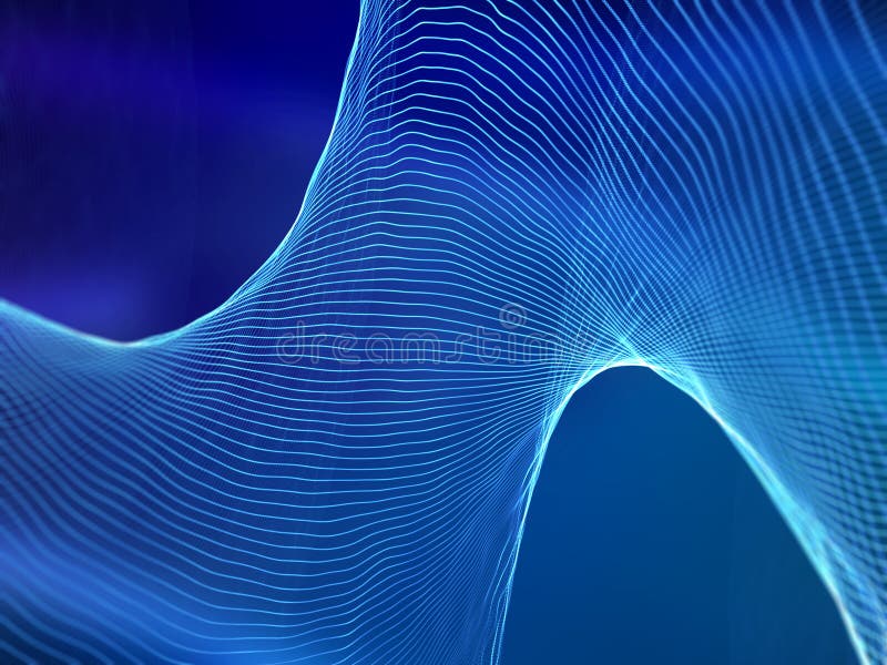 3D Abstract Sound Waves. Digital Technology Background Stock ...
