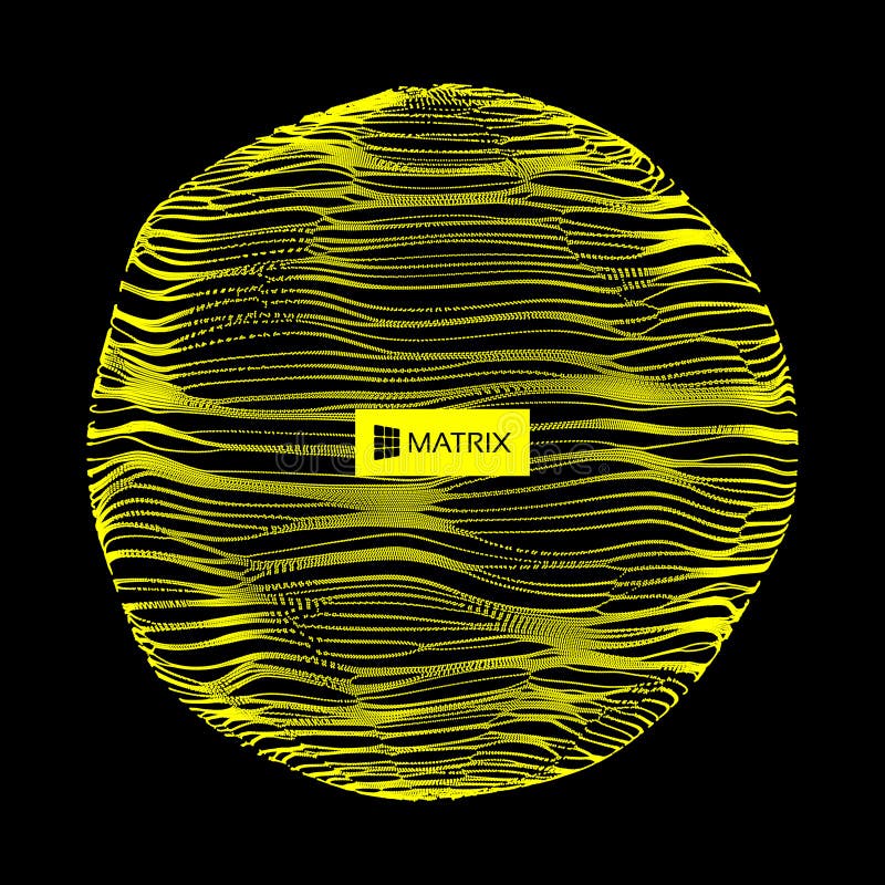 3d Abstract Sphere Array With Dynamic Particles Modern Science And Technology Element Stock