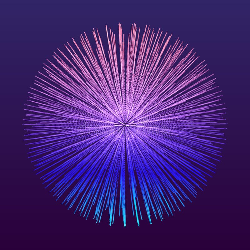 3d Abstract Sphere Array With Dynamic Particles Modern Science And Technology Element Stock