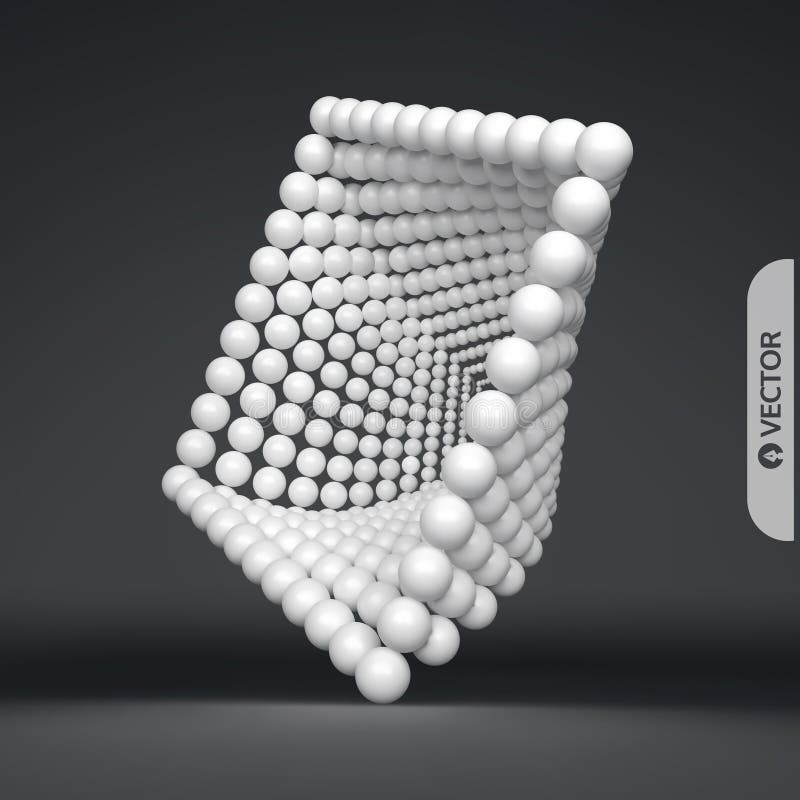 3d Abstract Spheres Composition. Vector Illustration. Futuristic ...