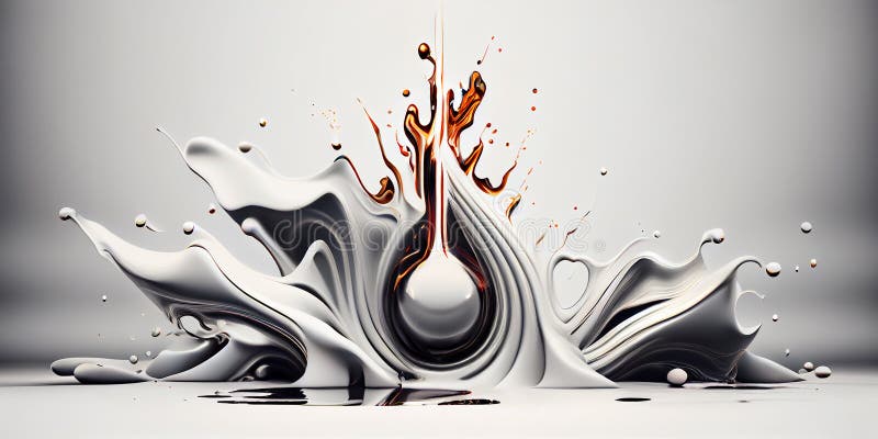 3D Abstract Splash, Background Design Stock Illustration - Illustration ...