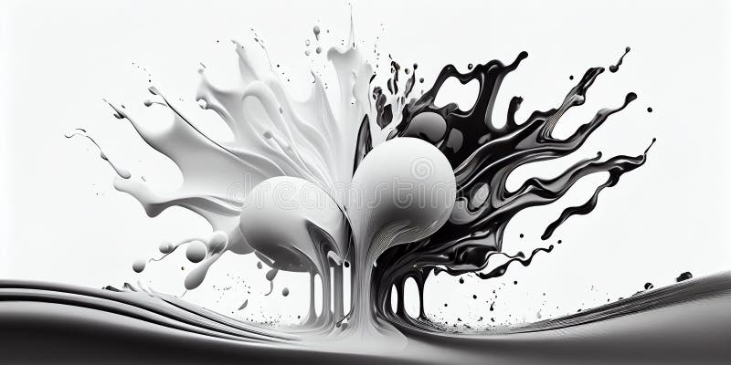 3D Abstract Splash, Background Design Stock Illustration - Illustration ...