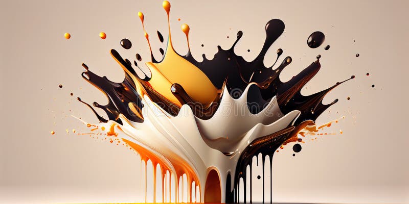 3D Abstract Splash, Background Design Stock Illustration - Illustration ...