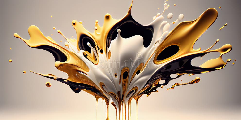 3D Abstract Splash, Background Design Stock Illustration - Illustration ...