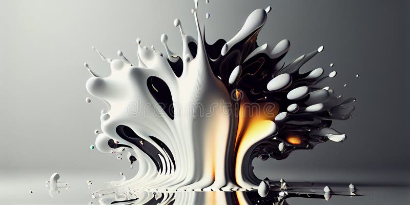3D Abstract Splash, Background Design Stock Illustration - Illustration ...