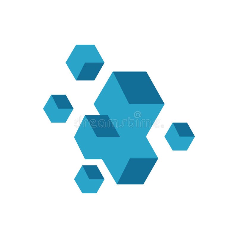 3D Abstract Square Cube Stacked Boxes Logo Symbol Icon Template Vector ...