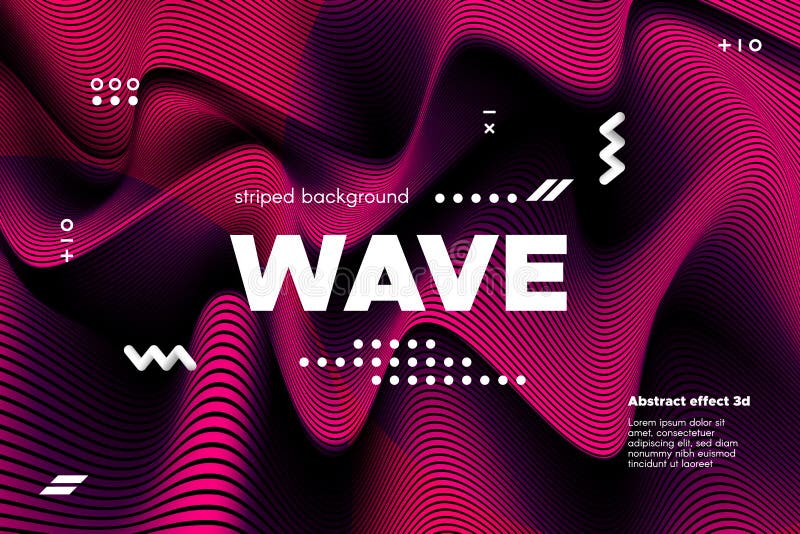 3d Abstract Linear Banner. stock vector. Illustration of curve - 137040976