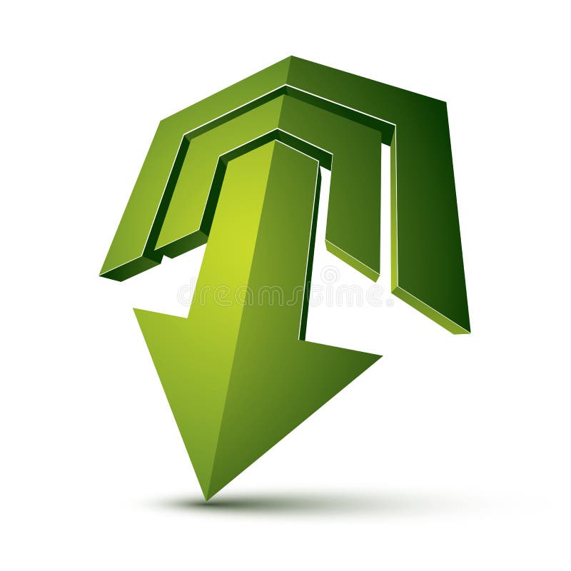 3d Abstract Symbol with an Arrow. Business Development and Success ...