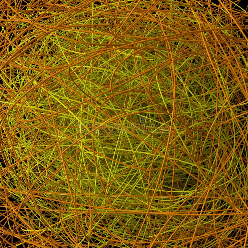 3d Abstract of Tangled Wires Stock Illustration - Illustration of ...