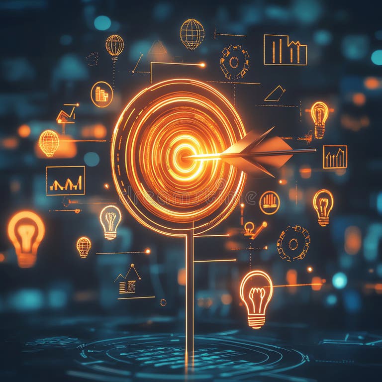 3D Abstract Target Innovation Illustration Stock Image - Image of ...