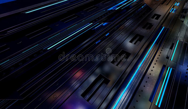 3d Abstract Technology Background from Metal Parts. 3d Rendering Stock ...
