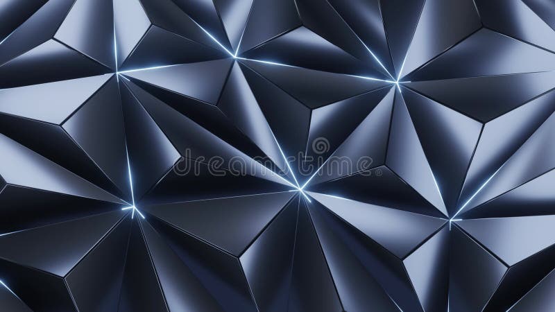 3d Abstract Triangles Geometric with Light Line Background. Stock Video ...