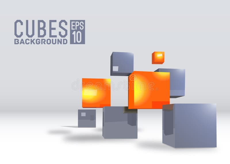 3d Abstract Vector Digital Cubes Background. Realistic Perspective ...