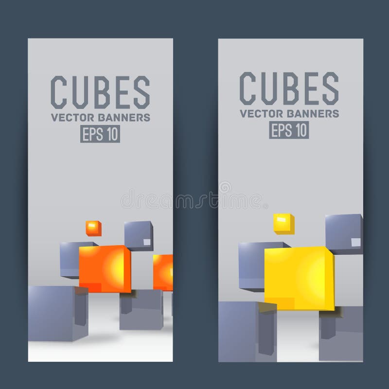 3d Abstract Vector Digital Cubes Background. Realistic Perspective ...