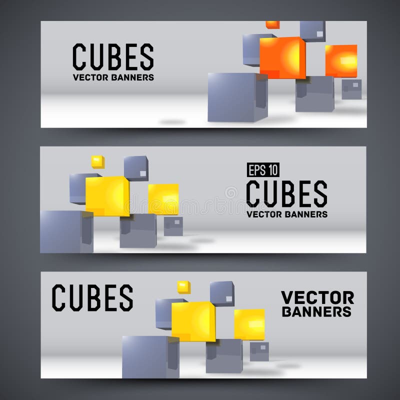 3d Abstract Vector Digital Cubes Background. Realistic Perspective ...