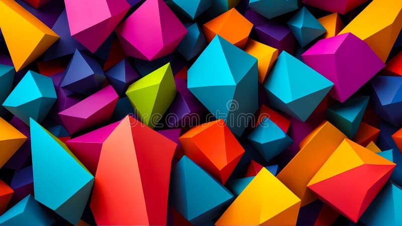 3d Abstract Vivid Colorful 8k Background Shapes Wallpaper Desktop Pc ...