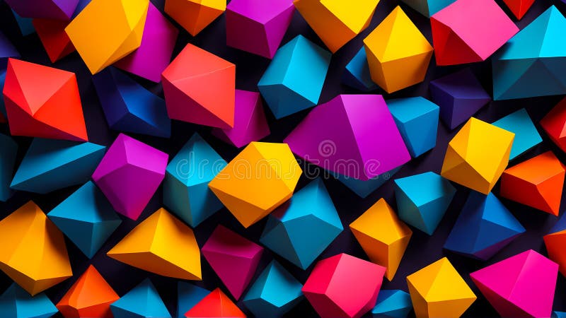 3d Abstract Vivid Colorful 8k Background Shapes Wallpaper Desktop Pc ...