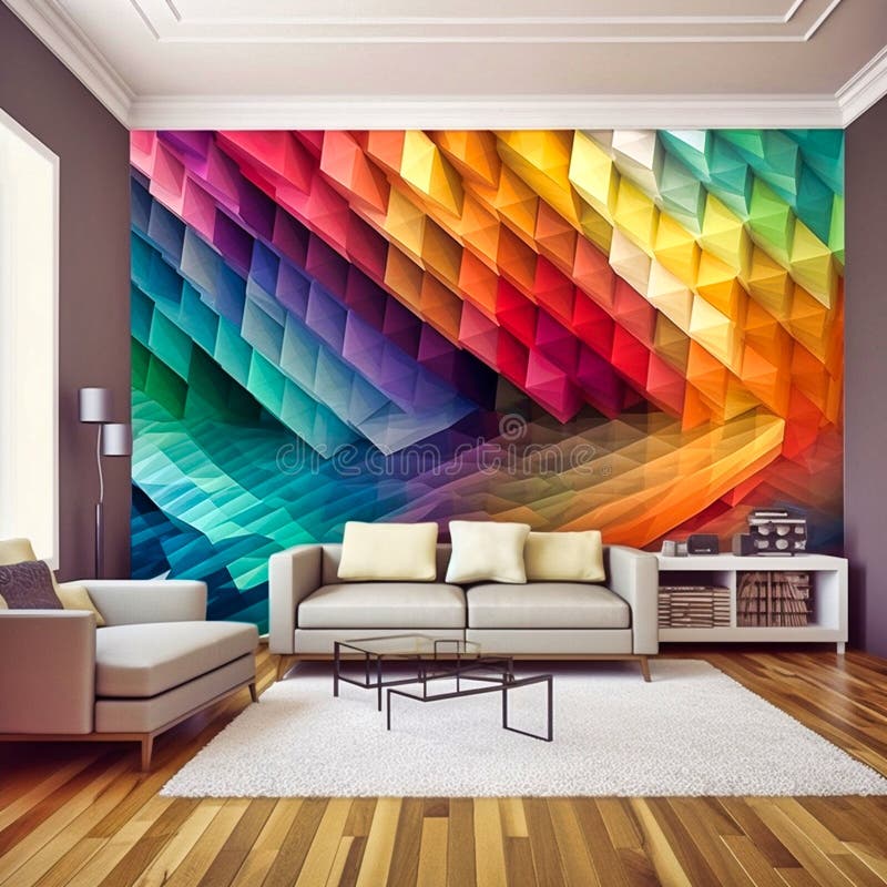 3d Abstract Wall Design 3d Wall Design Mobile, Generative AI Stock ...