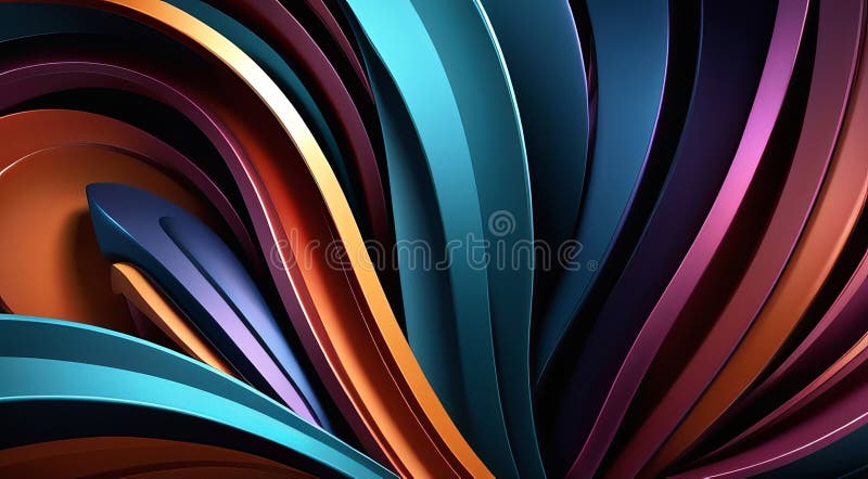 3D Abstract Wallpaper. Three Dimensional Stock Illustration ...
