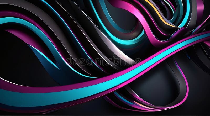 3D Abstract Wallpaper. Three Dimensional Stock Illustration ...