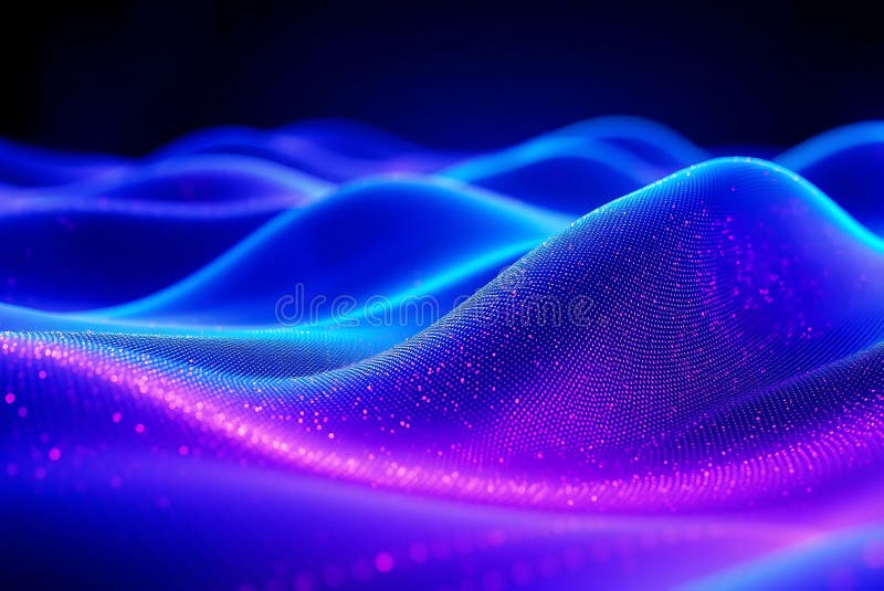 3D Abstract Wave of Light and Color Data Points, Perfect for Technology ...