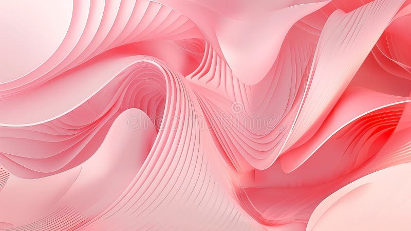 3D Abstract Wavy Background in Delicate Light Pink Design for Design ...