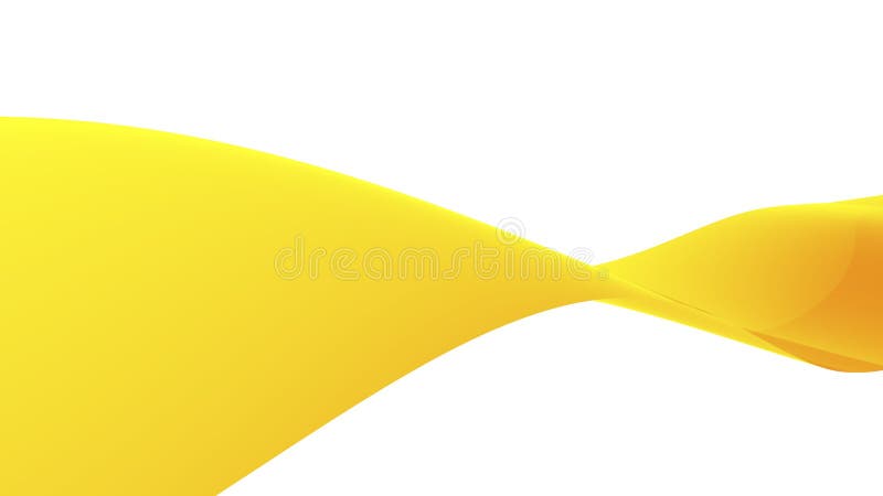 3d Abstract Wavy Isolated Background. Colored Yellow Wave or Line in ...