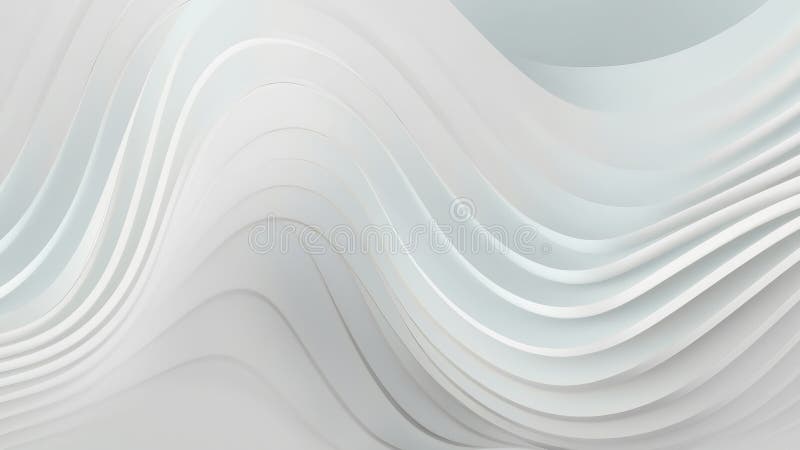 3D Abstract White Background Stock Illustration - Illustration of wavy ...
