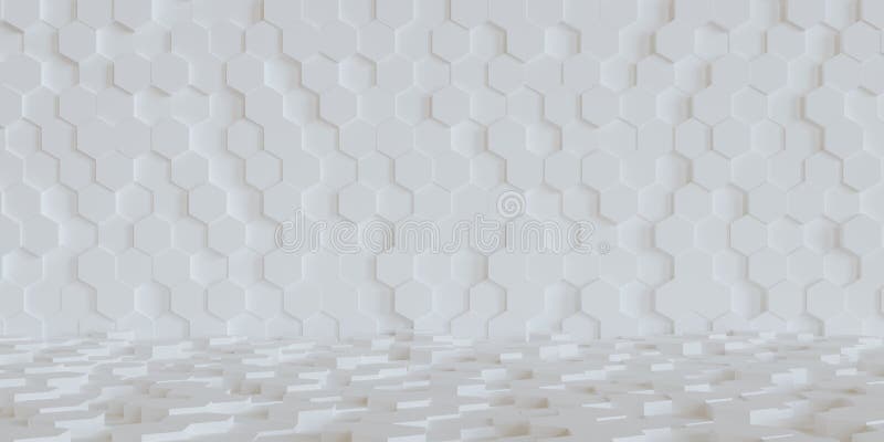 3d White Hexagonal Background, Hexagon Shape Wallpaper Stock ...
