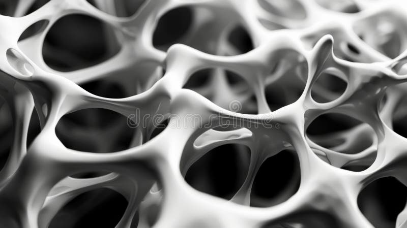 3d Abstract Protein, Amino Acids or Cell Structure. Black Background ...