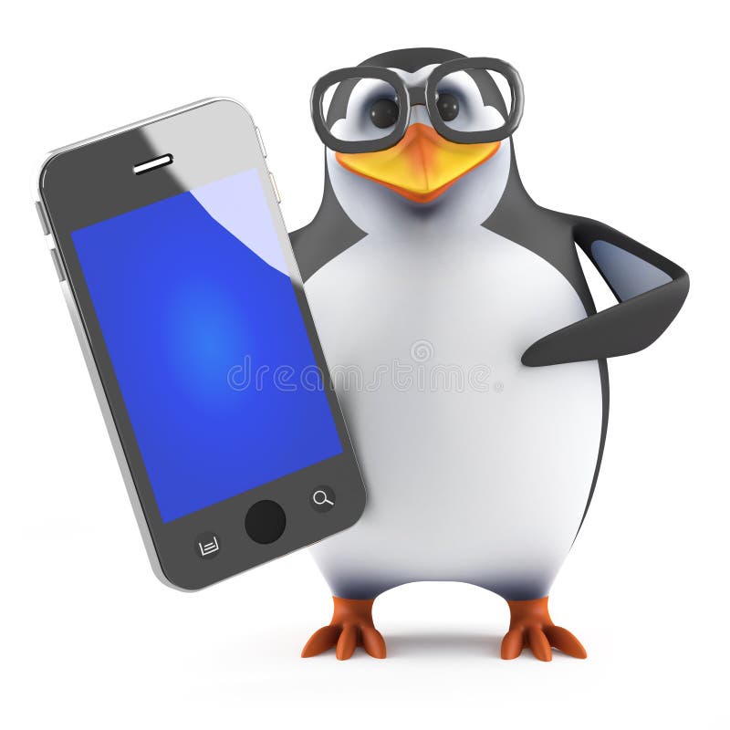 3d Officer Penguin with Truncheon Stock Illustration - Illustration of ...