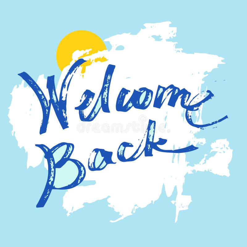 D'accueil Carte De Voeux De Retour - Illustration de Vecteur ...