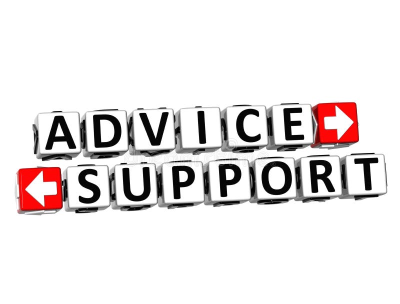 Advice Support Puzzle Means Help Assistance and FAQ Stock Illustration ...