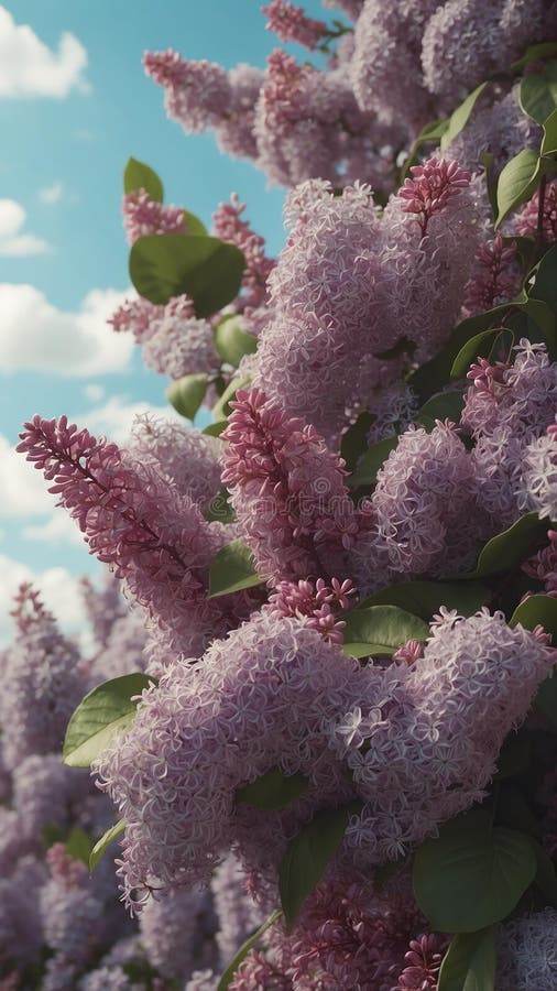 3d Aesthetic Image of Spring with Lilacs for Wallpaper Ai Generated ...