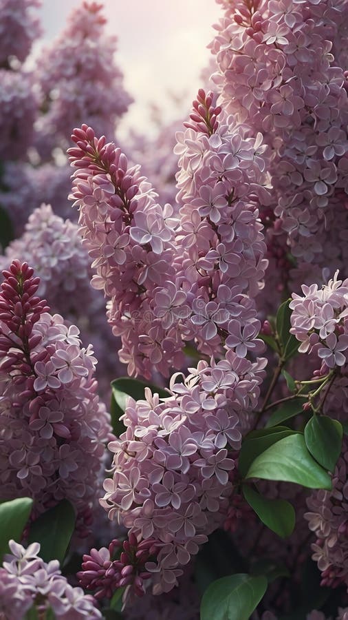 3d Aesthetic Image of Spring with Lilacs for Wallpaper Ai Generated ...