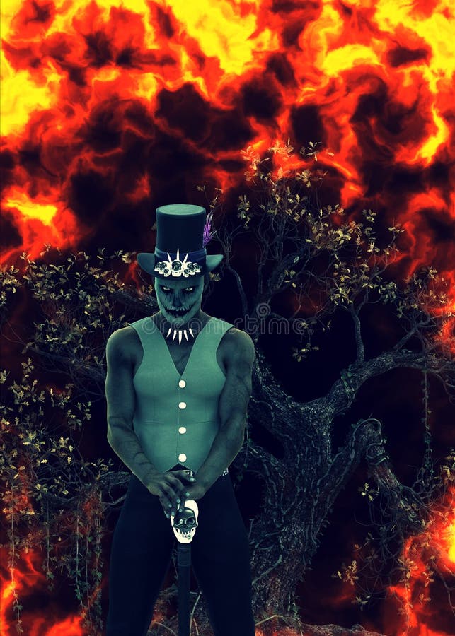 3D African man conjure stock illustration. Illustration of mystical ...