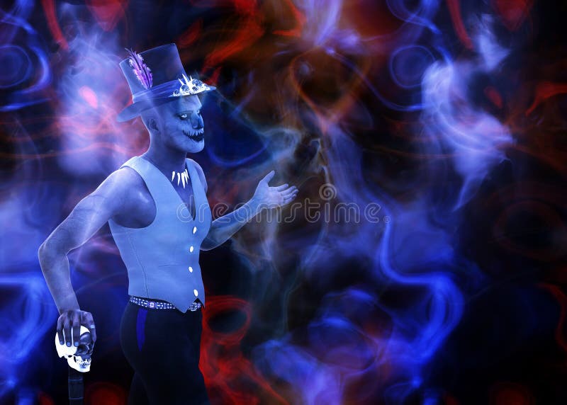 3D African man conjure stock illustration. Illustration of mystical ...