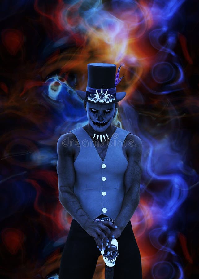 3D African man conjure stock illustration. Illustration of mystical ...