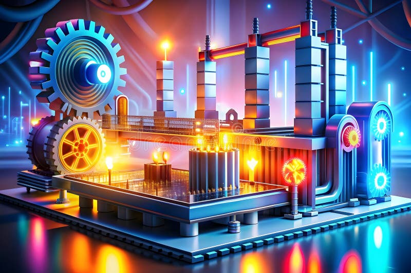 3D AI Driven Manufacturing Concept As a Dynamic Abstract Digital Art ...