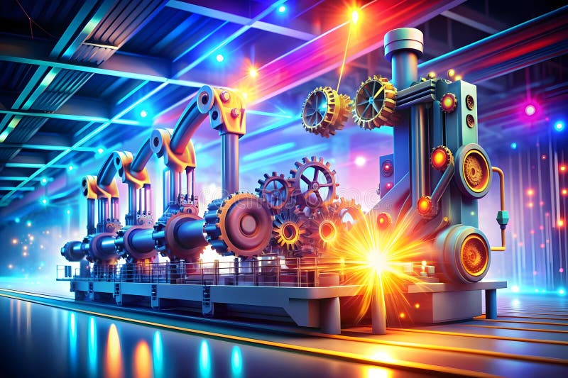 3D AI Driven Manufacturing Concept As a Dynamic Abstract Digital Art ...