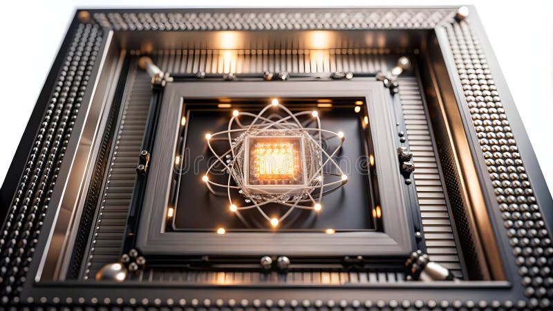 3D AI Driven Quantum Computing Frame Concept As a Minimalistic Border Frame with Quantum ...