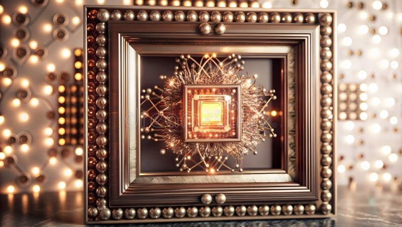 3D AI Driven Quantum Computing Frame Concept As a Minimalistic Border Frame with Quantum ...