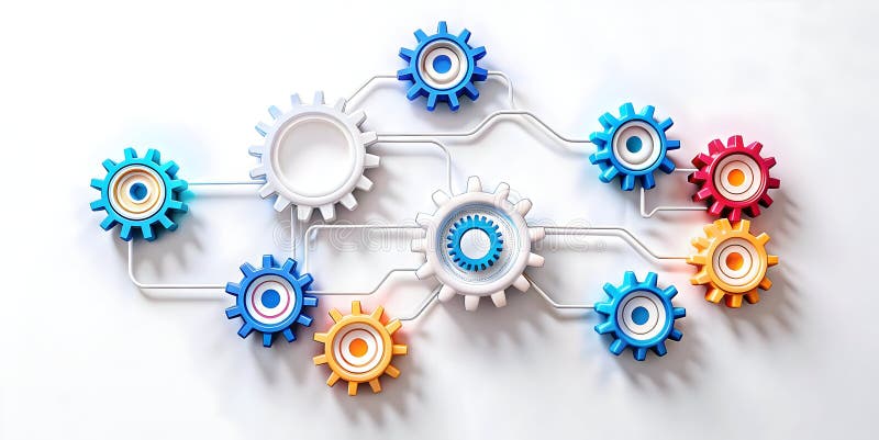 3D AI Powered Automation Flow Vector Concept As a Clean Abstract Depicting Automation Flow with ...