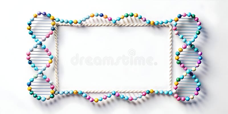 3D AI Powered Bioinformatics Border Frame Concept As a Minimalistic ...