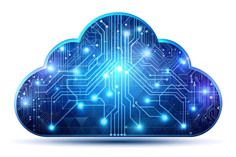 3D AI Powered Cloud Computing Vector Concept As a Clean Abstract ...